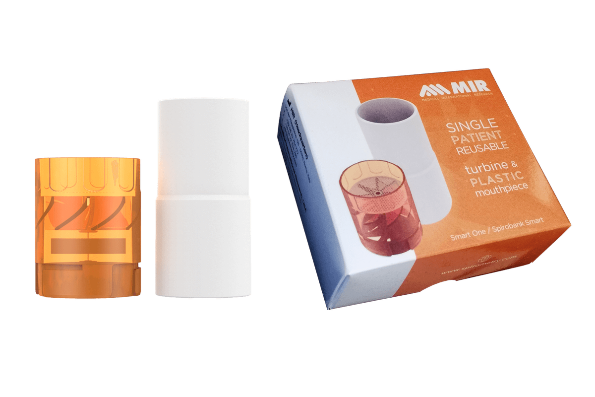 Reusable Turbine and Mouthpiece Lung Capacity Testing Device - MIR